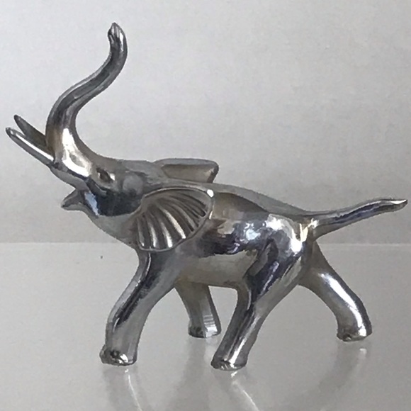 Accents | Small Elephant Figurine Silver Tone Made In Japan Vintage ...